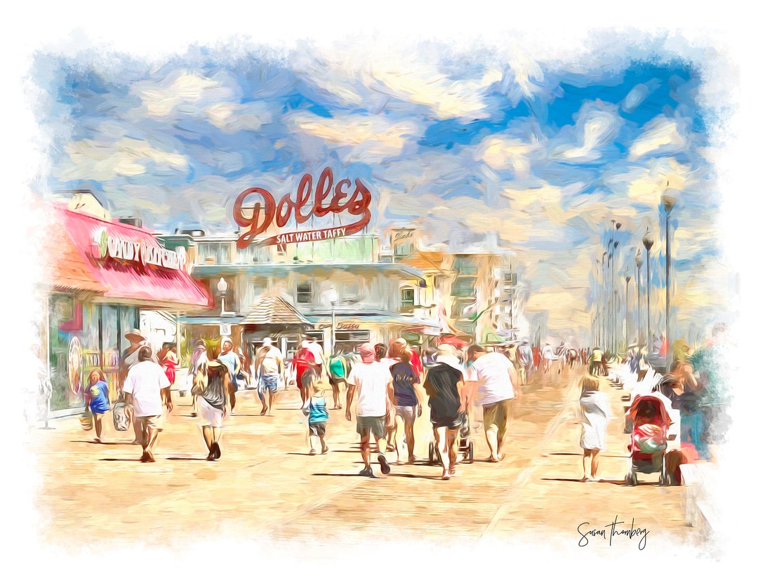 Rehoboth Beach Art - Rehoboth Boardwalk by Susan Thornberg - Etsy