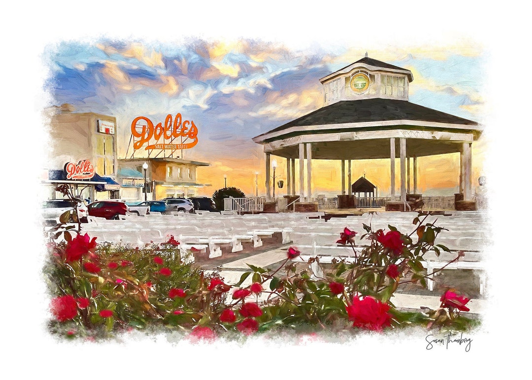 Rehoboth Beach Art Print - Double Dolles by Susan Thornberg - Etsy