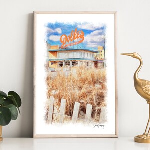 Rehoboth Beach Art Print - Dolles Seagrass on the Boardwalk by Susan ...