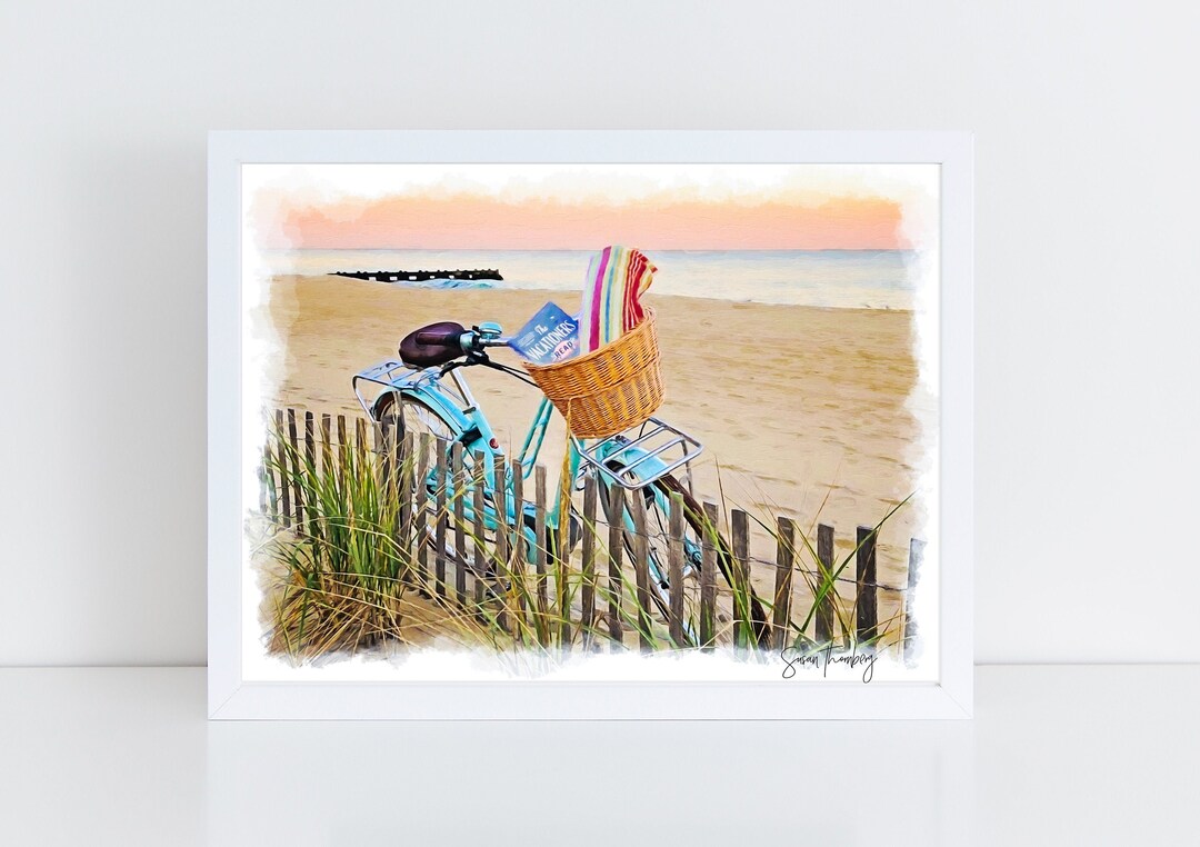 Rehoboth Beach Art Print - Beach Cruiser by Susan Thornberg - Etsy