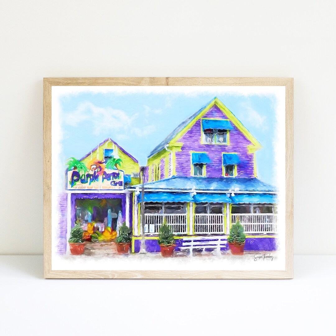 Rehoboth Beach Art Print - Purple Parrot by Susan Thornberg - Etsy