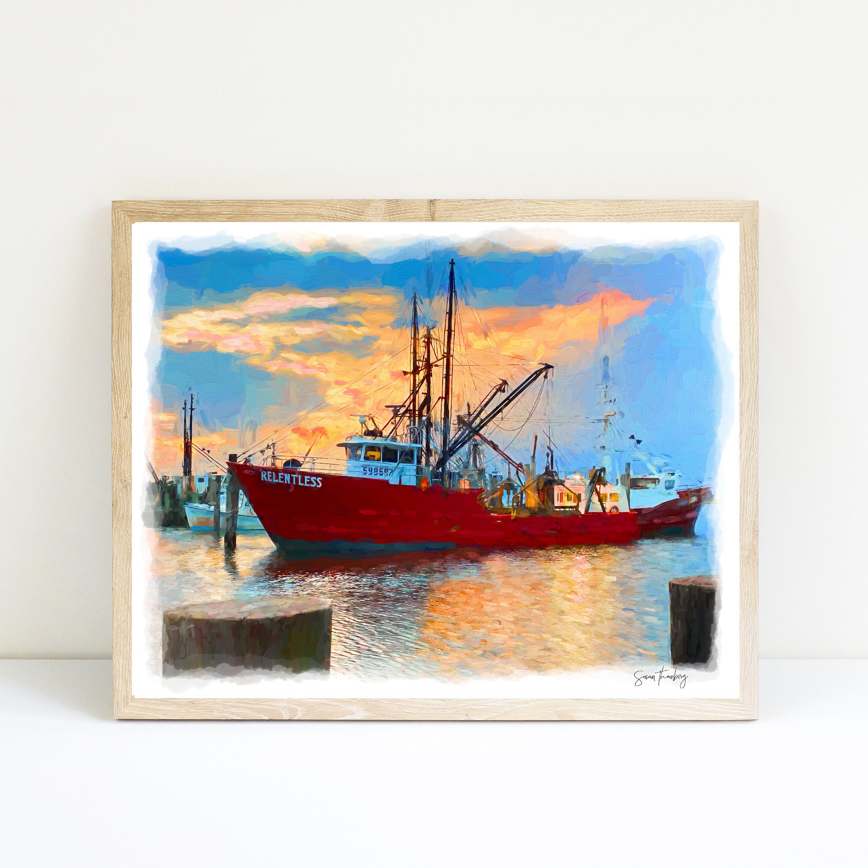 LBI, Long Beach Island, Viking Ship, Fishing Ship, Coastal Art, Jersey ...