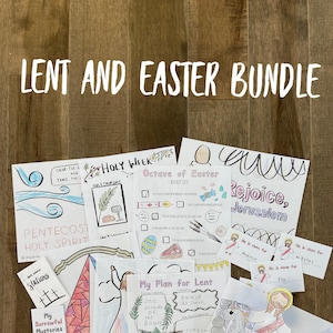 LENT EASTER BUNDLE Lazy Liturgical Living Activity Sheets Coloring ...