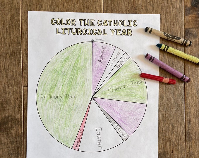 Liturgical Calendar Printable Coloring Page Sheet Lazy Liturgical Year ...