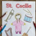 St. Cecilia Music Class Coloring Page Sheet Liturgical Year Catholic ...