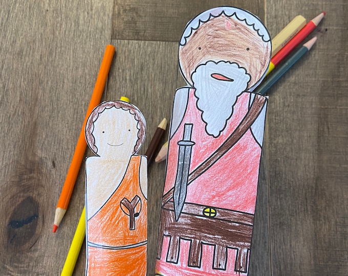 David and Goliath Fun Bible Story Finger Puppets Worksheet Printable ...