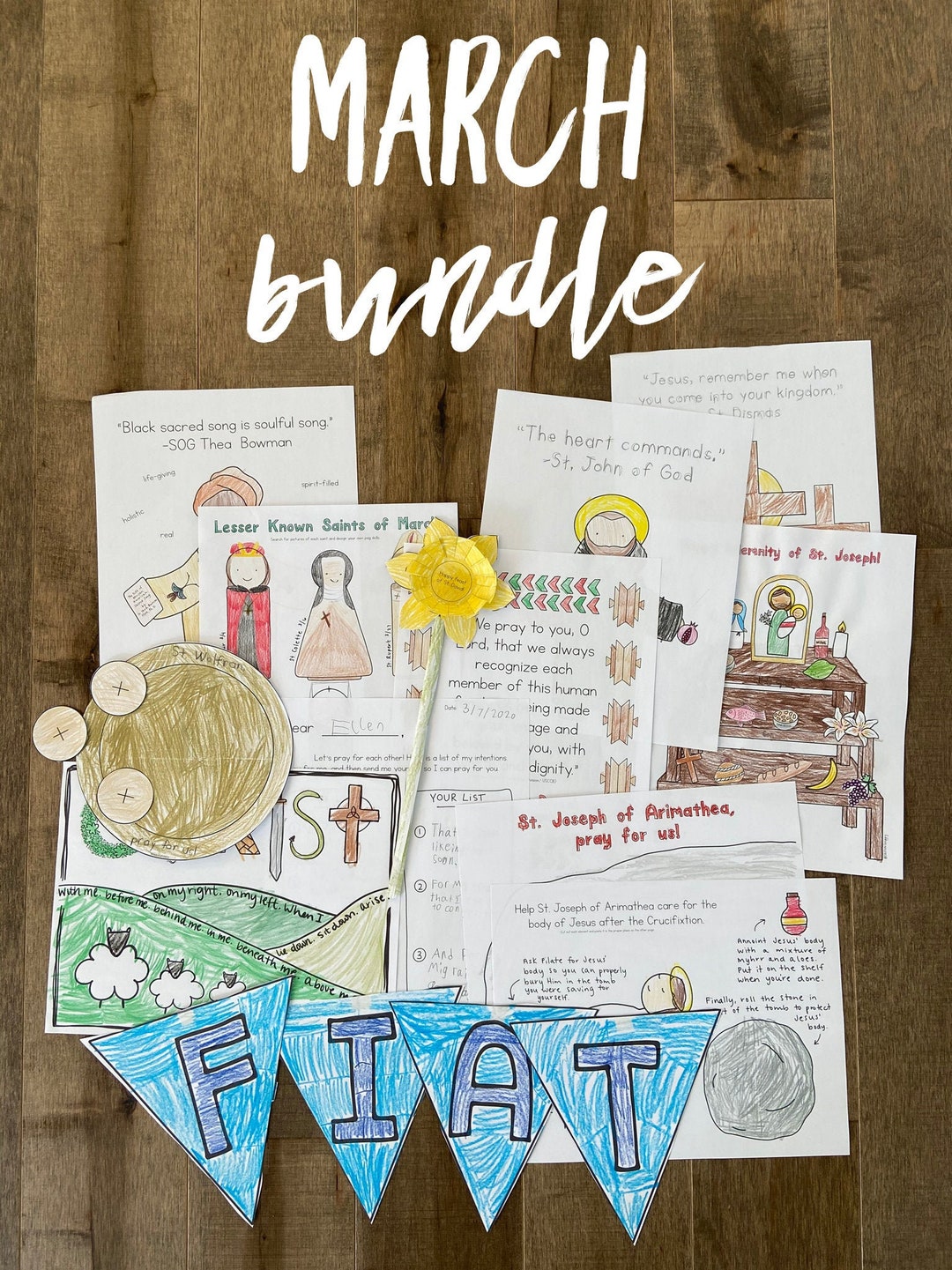 MARCH BUNDLE Lazy Liturgical Living Activity Sheets Coloring Pages for ...