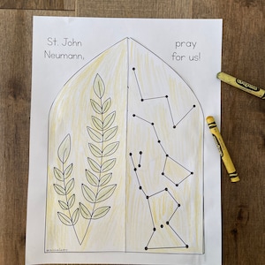 St. John Neumann Tabernacle Printable Coloring Page Sheet Lazy ...