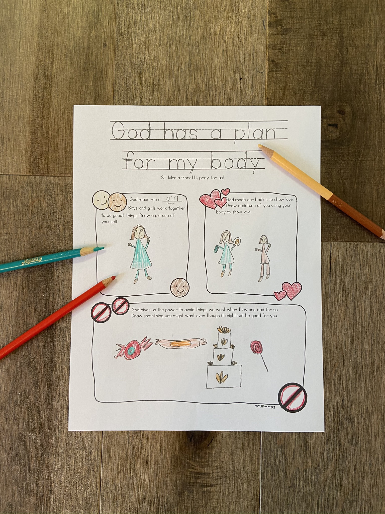 St Maria Goretti Worksheet Printable Coloring Page Sheet Liturgical ...