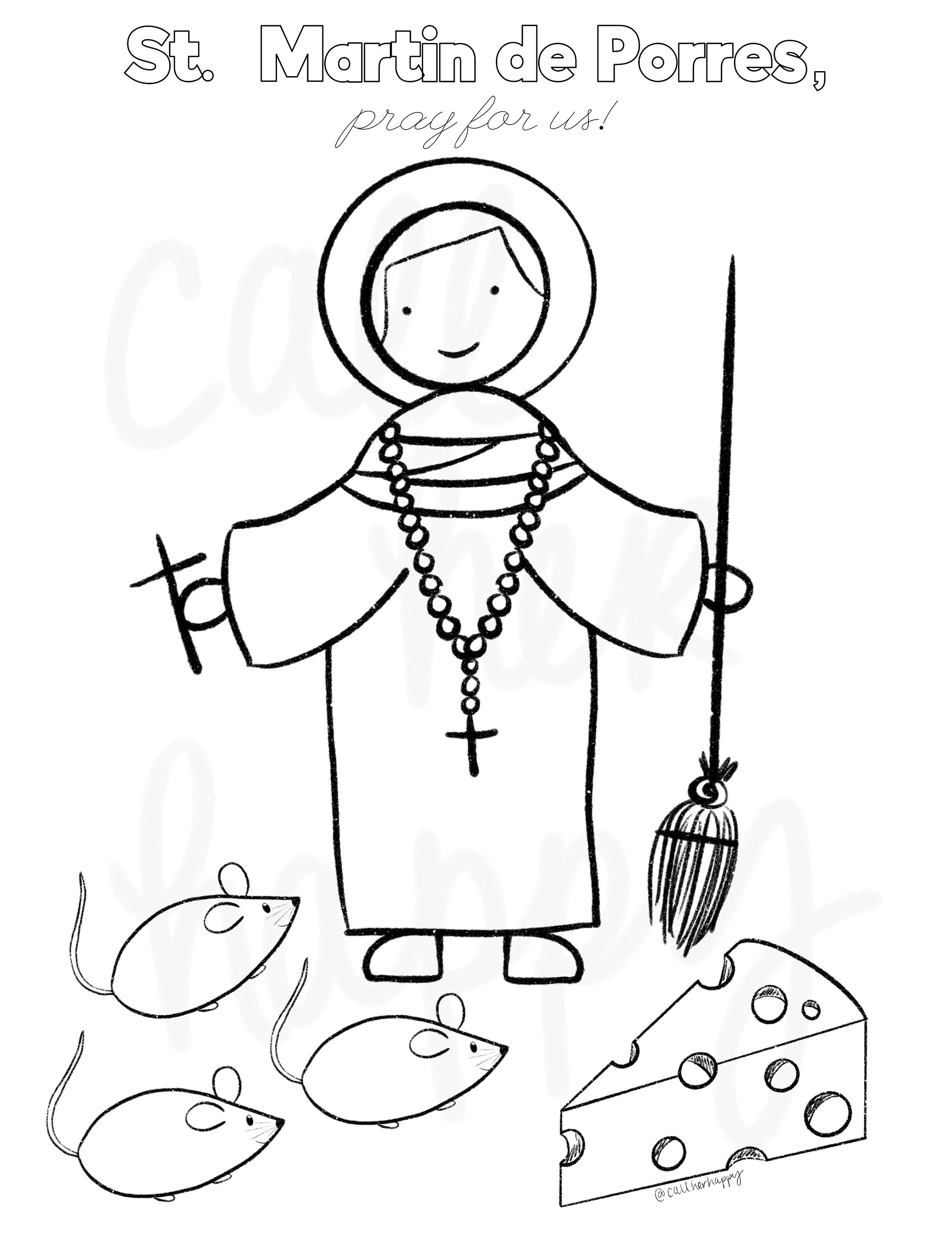 St Martin De Porres Coloring Page