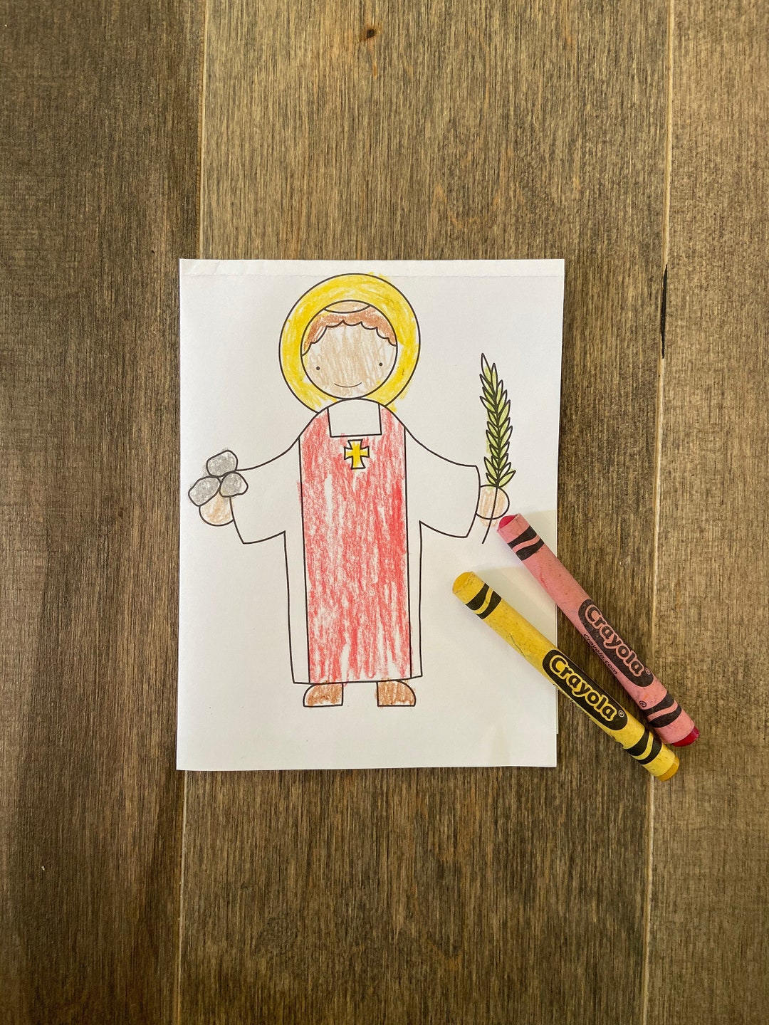 St. Stephen Deacon Gift Printable Coloring Page Sheet Lazy Liturgical ...