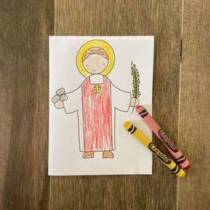 St. Stephen Deacon Gift Printable Coloring Page Sheet Lazy Liturgical ...