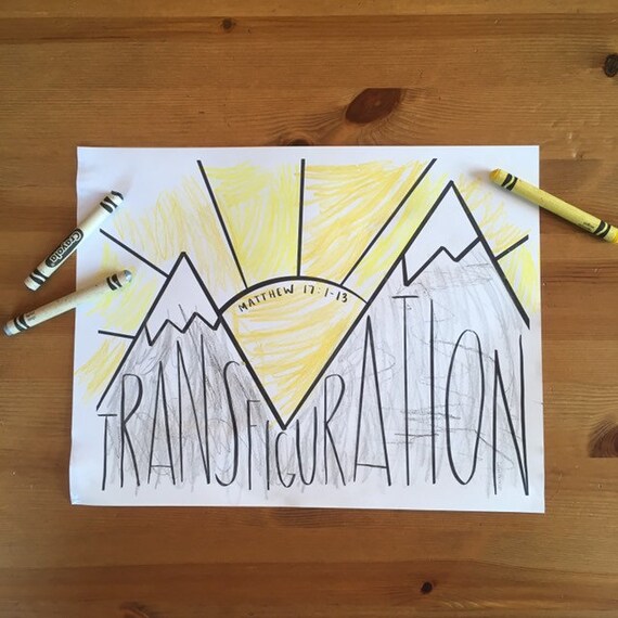 Transfiguration Coloring Page Sheet Liturgical Year Catholic | Etsy Canada