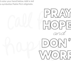 St. Padre Pio Pietrelcina Coloring Page Sheet Liturgical Year Catholic ...