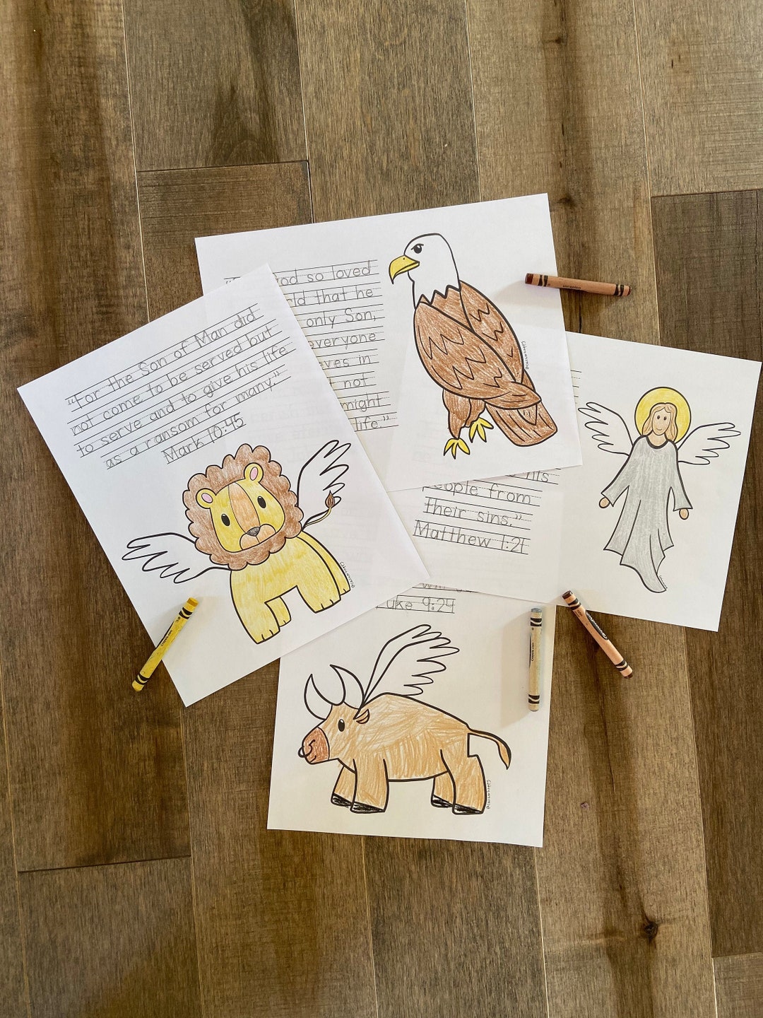 St. Matthew Mark Luke John Coloring Page Sheet Lazy Liturgical Year ...