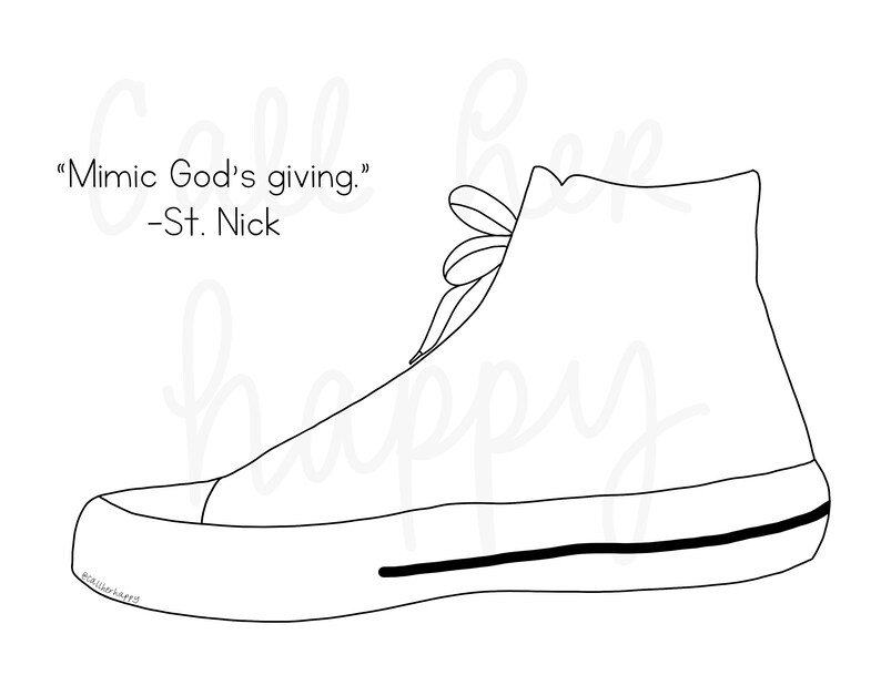 St. Nicholas Nick Christmas Printable Coloring Page Sheet Lazy | Etsy