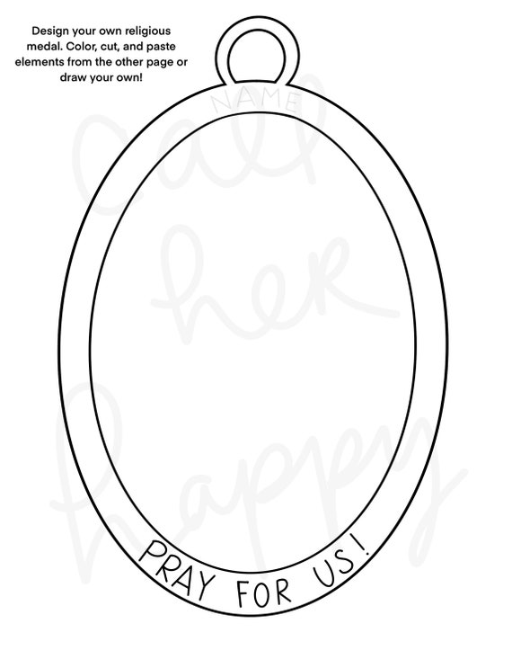Coloring Pages Of The Miraculous Medal