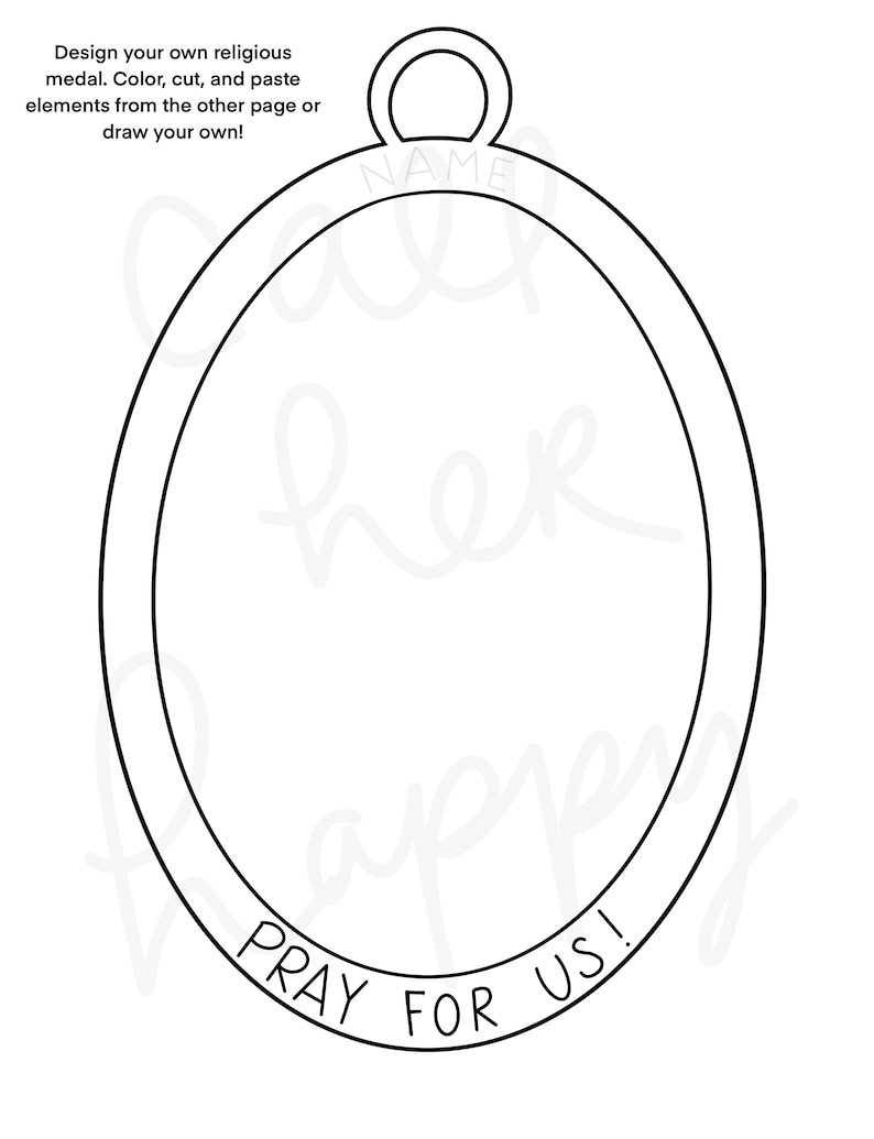 Miraculous Medal Coloring Page Sketch Coloring Page