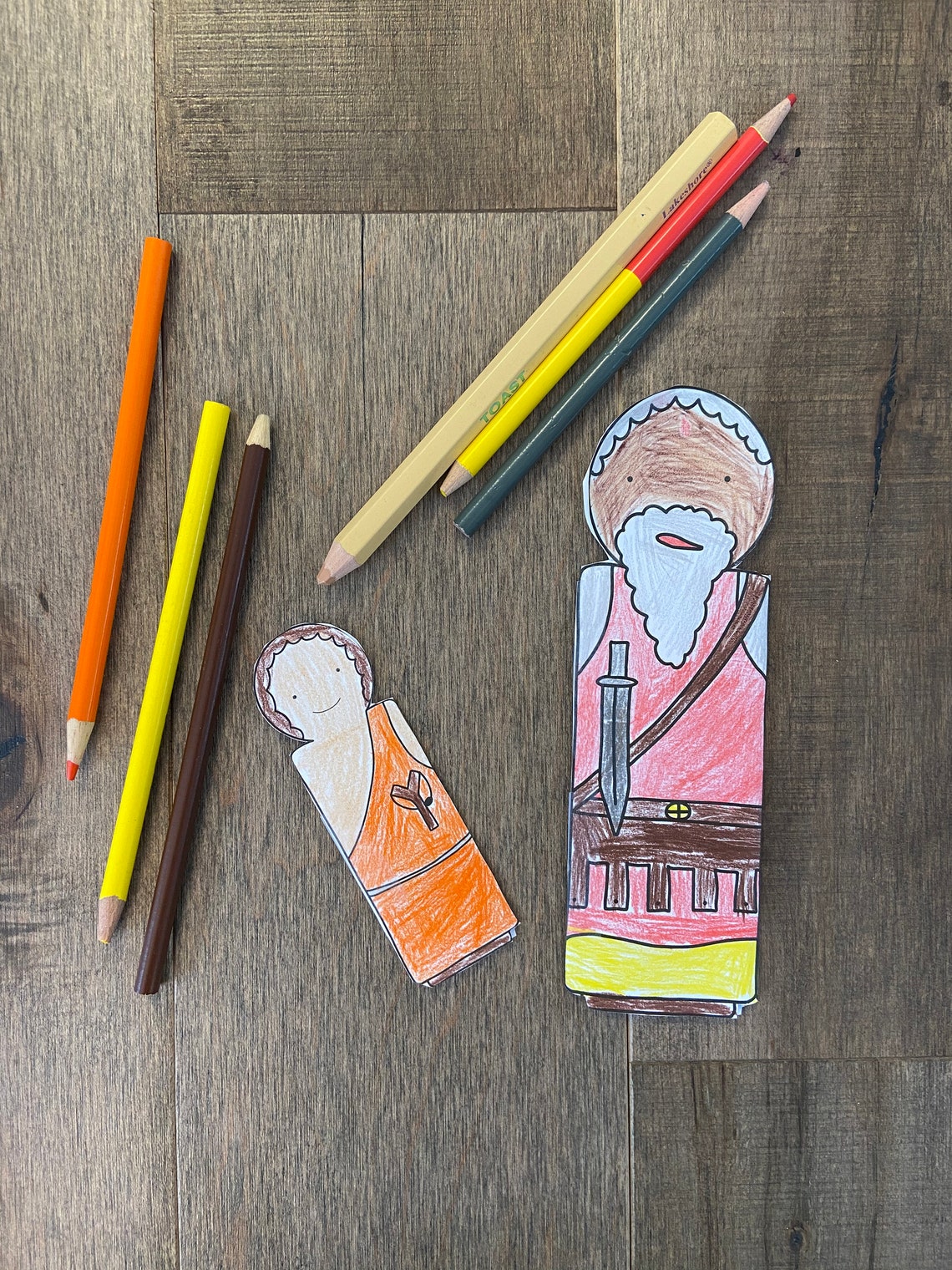 David and Goliath Fun Bible Story Finger Puppets Worksheet Printable ...