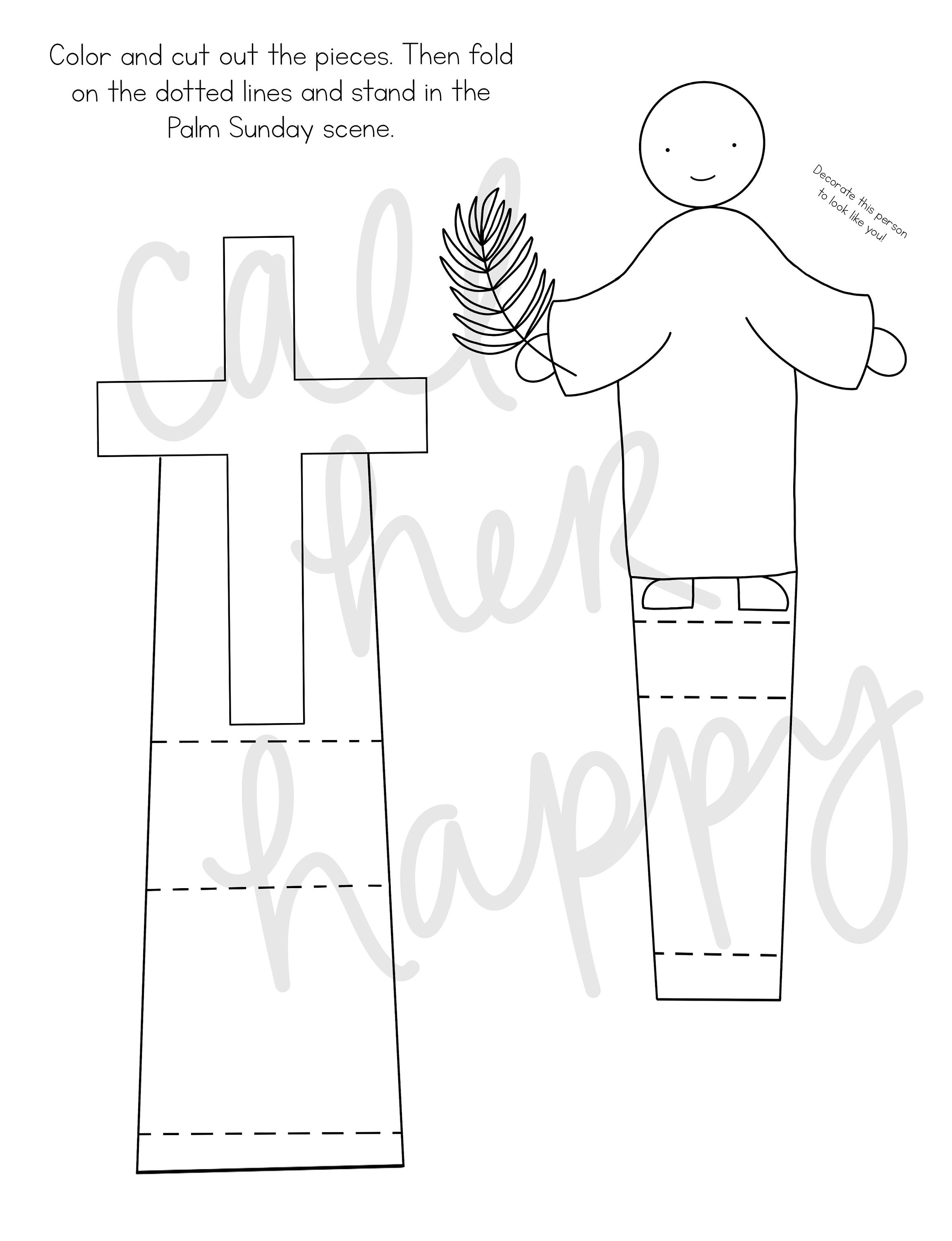 Palm Sunday Passion Holy Week Coloring Page Sheet Lazy - Etsy