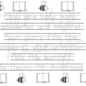 St. Ambrose Te Deum Printable Coloring Page Sheet Lazy Liturgical Year ...