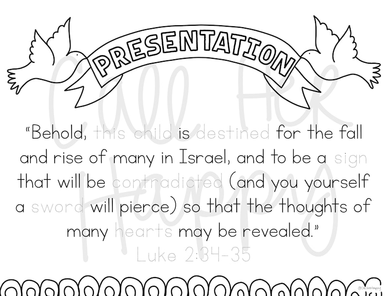 Candlemas Coloring Sheet Groundhogs Day Presentation of Our - Etsy