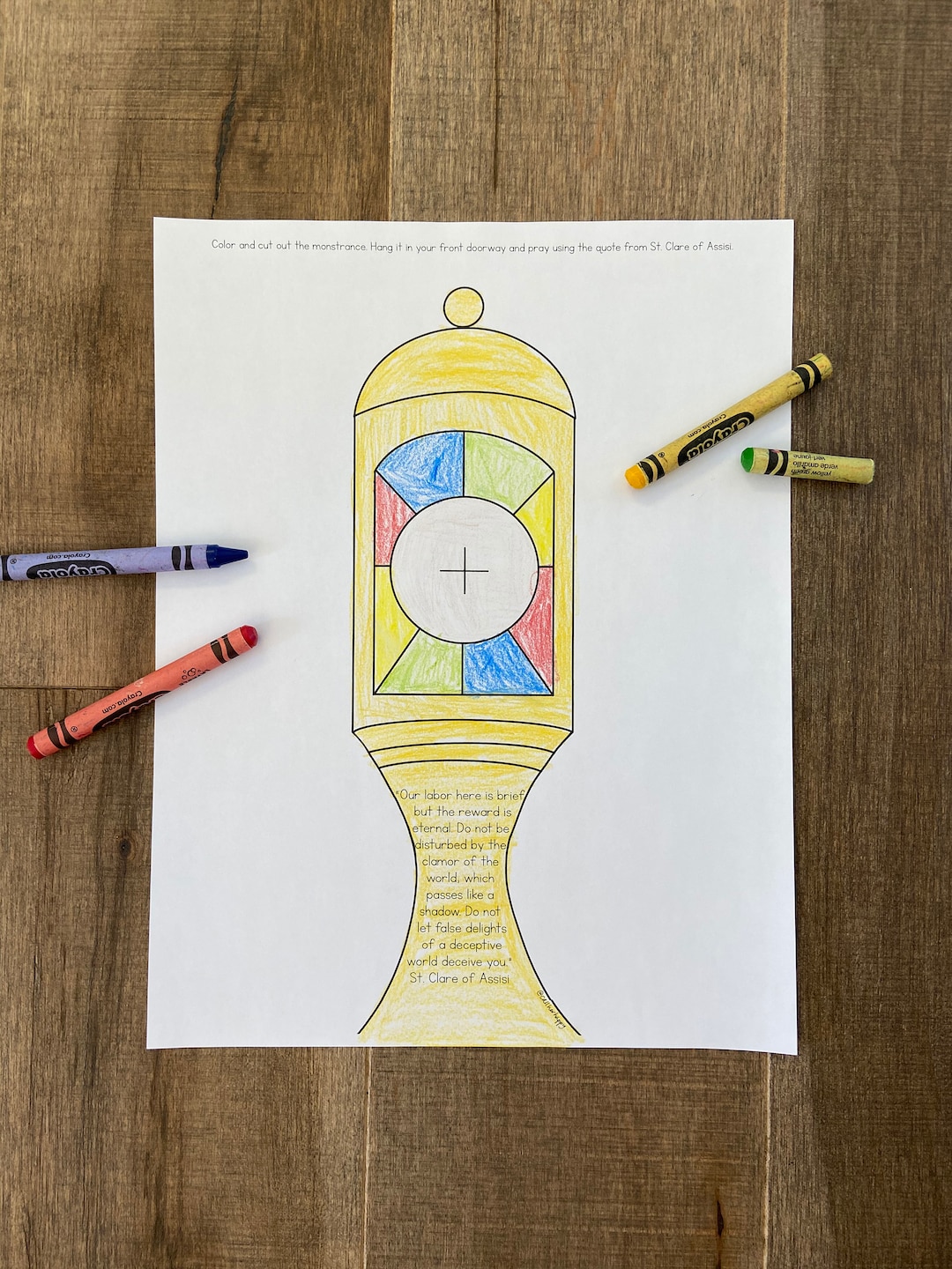 St Clare of Assisi Worksheet Printable Coloring Page Sheet Liturgical ...