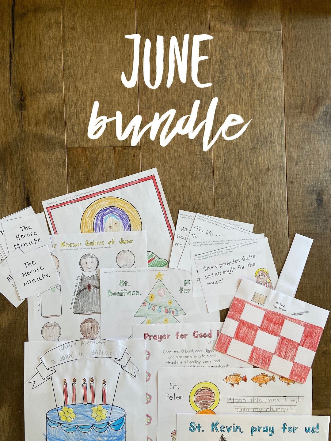 JUNE BUNDLE Lazy Liturgical Living Activity Sheets Coloring Pages for ...