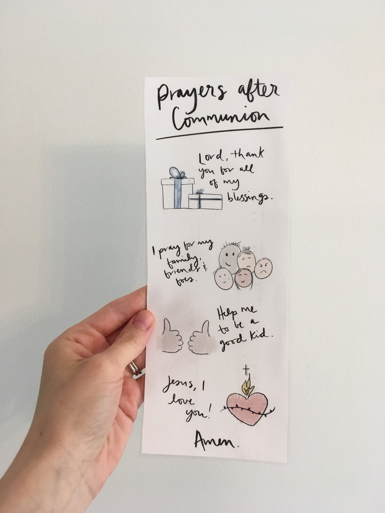 DIGITAL: Prayer Bookmark for Kids Prayer Journal Catholic Art Prayer ...