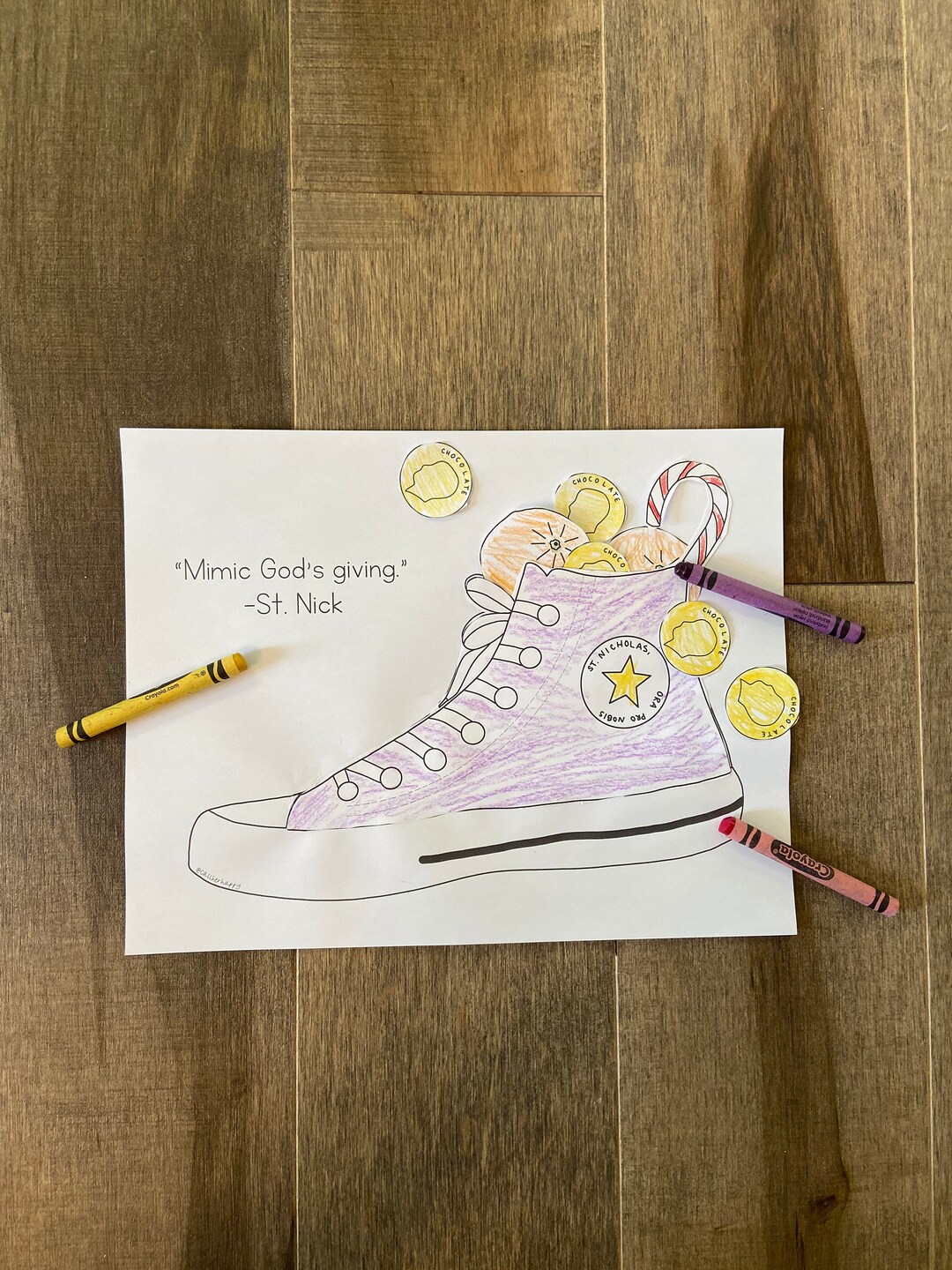 St. Nicholas Nick Christmas Printable Coloring Page Sheet Lazy ...