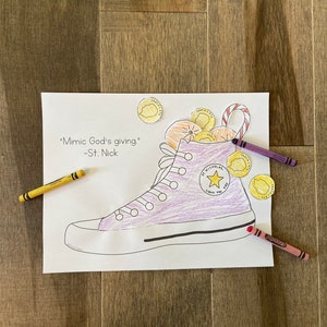 St. Nicholas Nick Christmas Printable Coloring Page Sheet Lazy ...