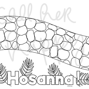 Palm Sunday Passion Holy Week Coloring Page Sheet Lazy Liturgical Year ...