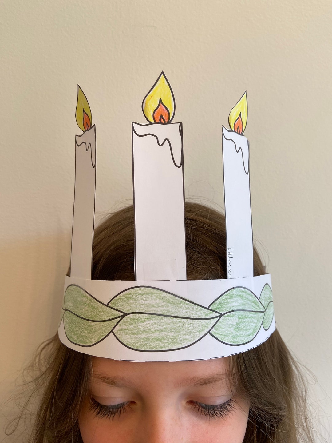 St. Lucy Crown Christmas Printable Coloring Page Sheet Lazy Liturgical ...