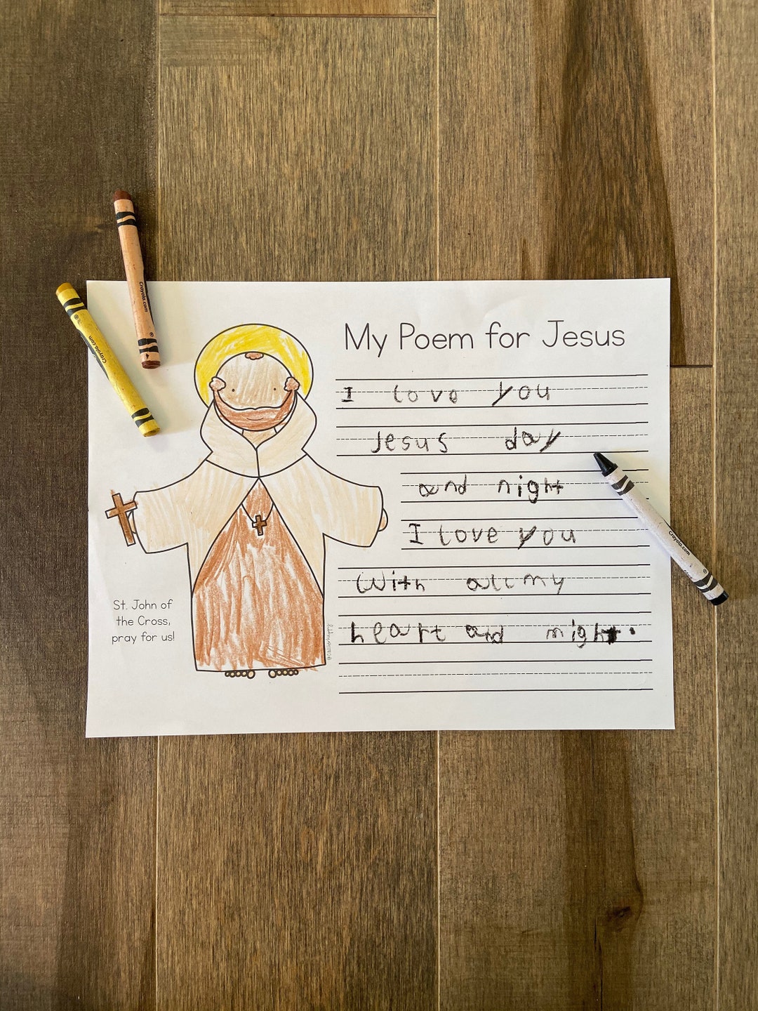 St. John of the Cross Printable Coloring Page Sheet Lazy Liturgical ...