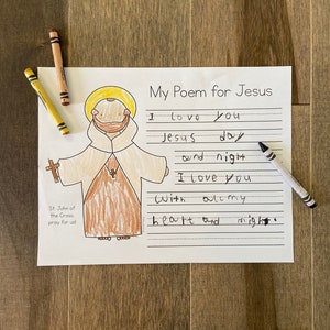 St. John of the Cross Printable Coloring Page Sheet Lazy Liturgical ...