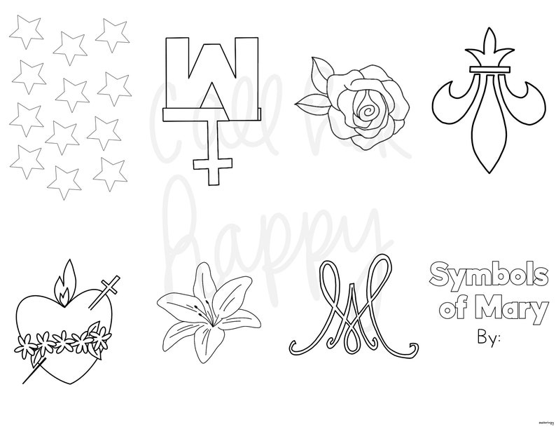 Solemnity of Mary Mother God Printable Coloring Page Sheet | Etsy