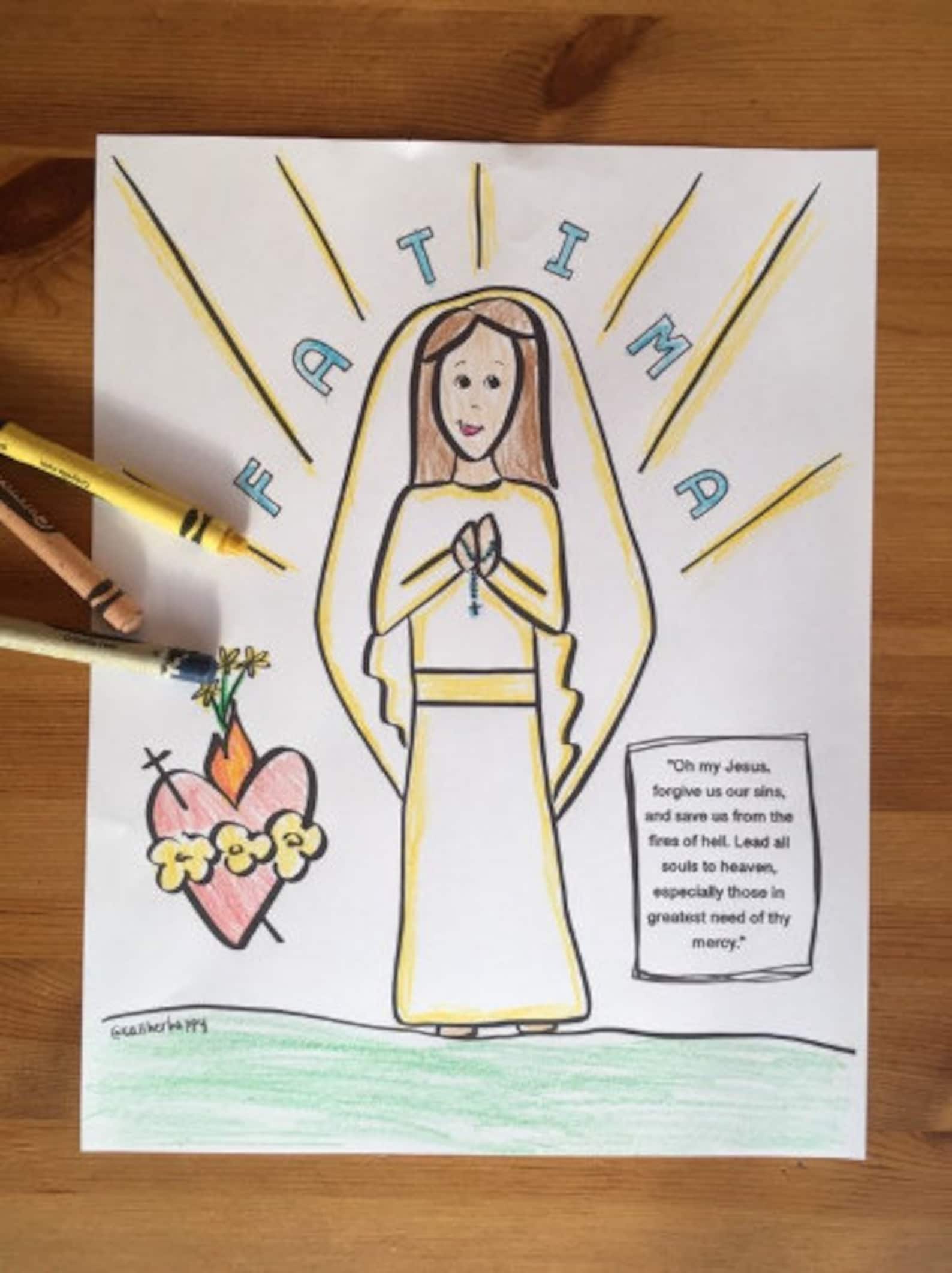 Fatima St Francisco Jacinta Marto Printable Coloring Page Sheet ...