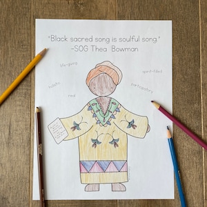 SOG Thea Bowman Servant God Printable Coloring Page Sheet Lazy ...