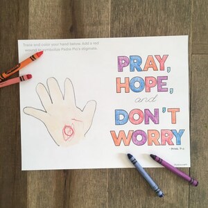 St. Padre Pio Pietrelcina Coloring Page Sheet Liturgical Year Catholic ...