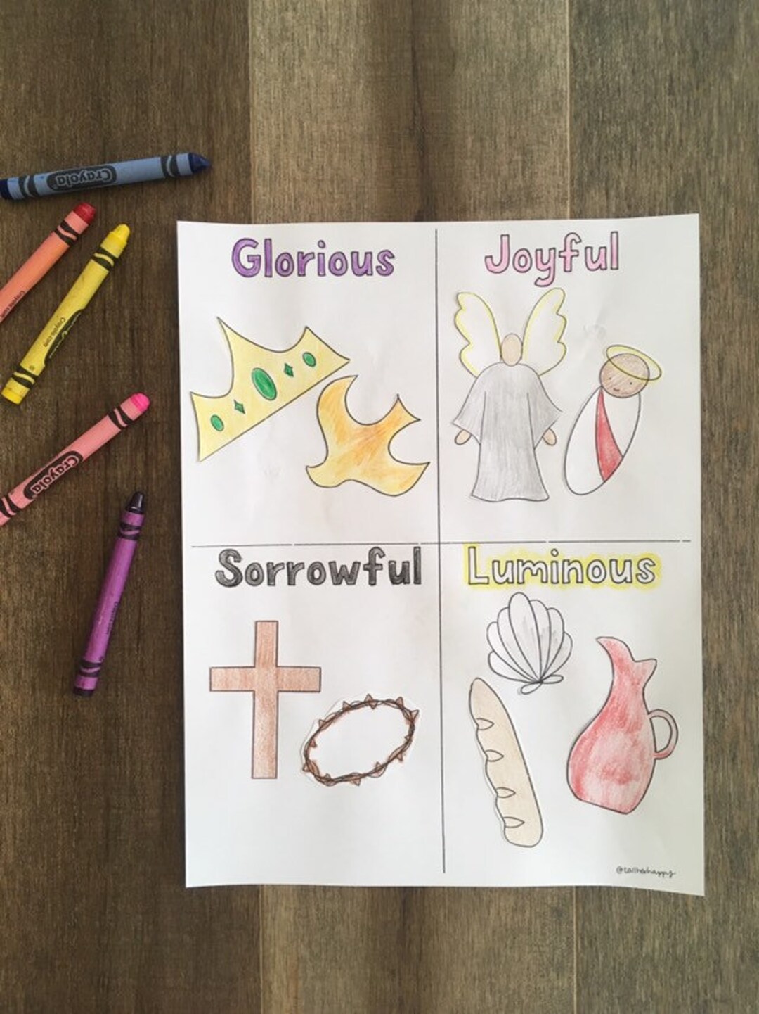 Month of the Rosary Mary Coloring Page Sheet Printable Catholic ...