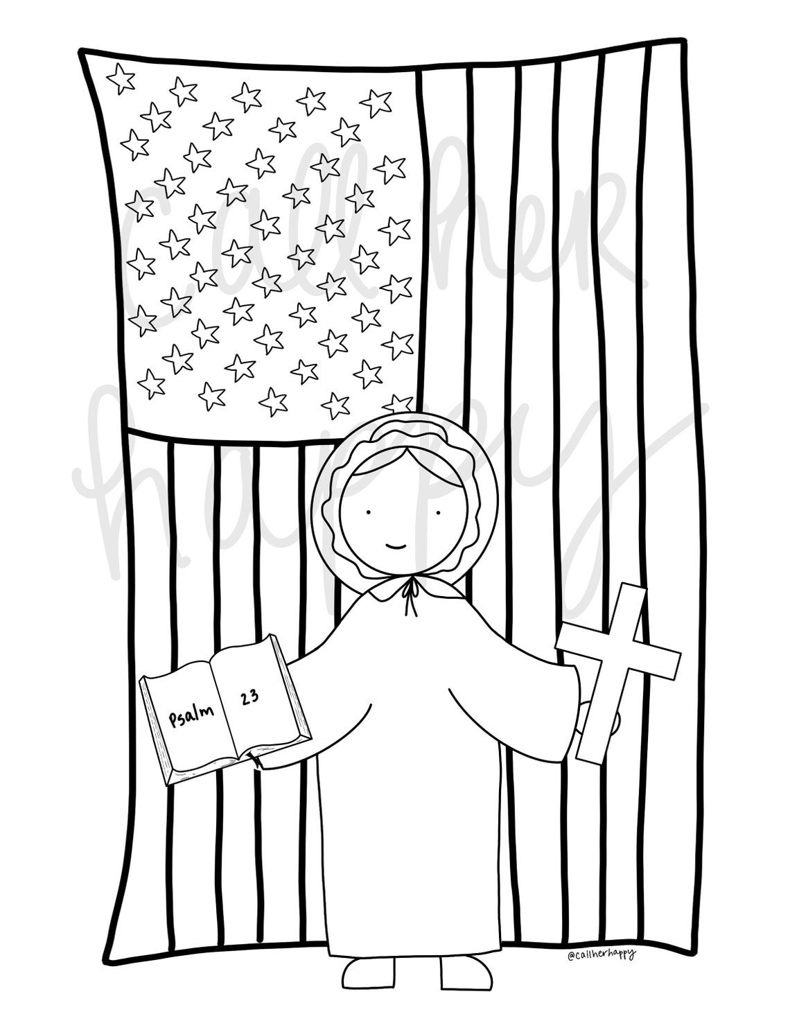 St. Elizabeth Ann Seton Printable Coloring Page Sheet Lazy | Etsy