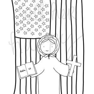 St. Elizabeth Ann Seton Printable Coloring Page Sheet Lazy Liturgical ...