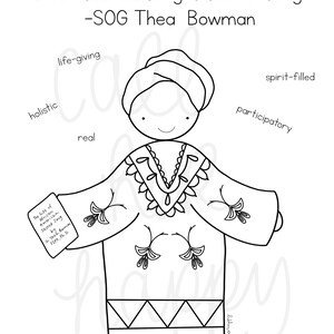 SOG Thea Bowman Servant God Printable Coloring Page Sheet Lazy ...