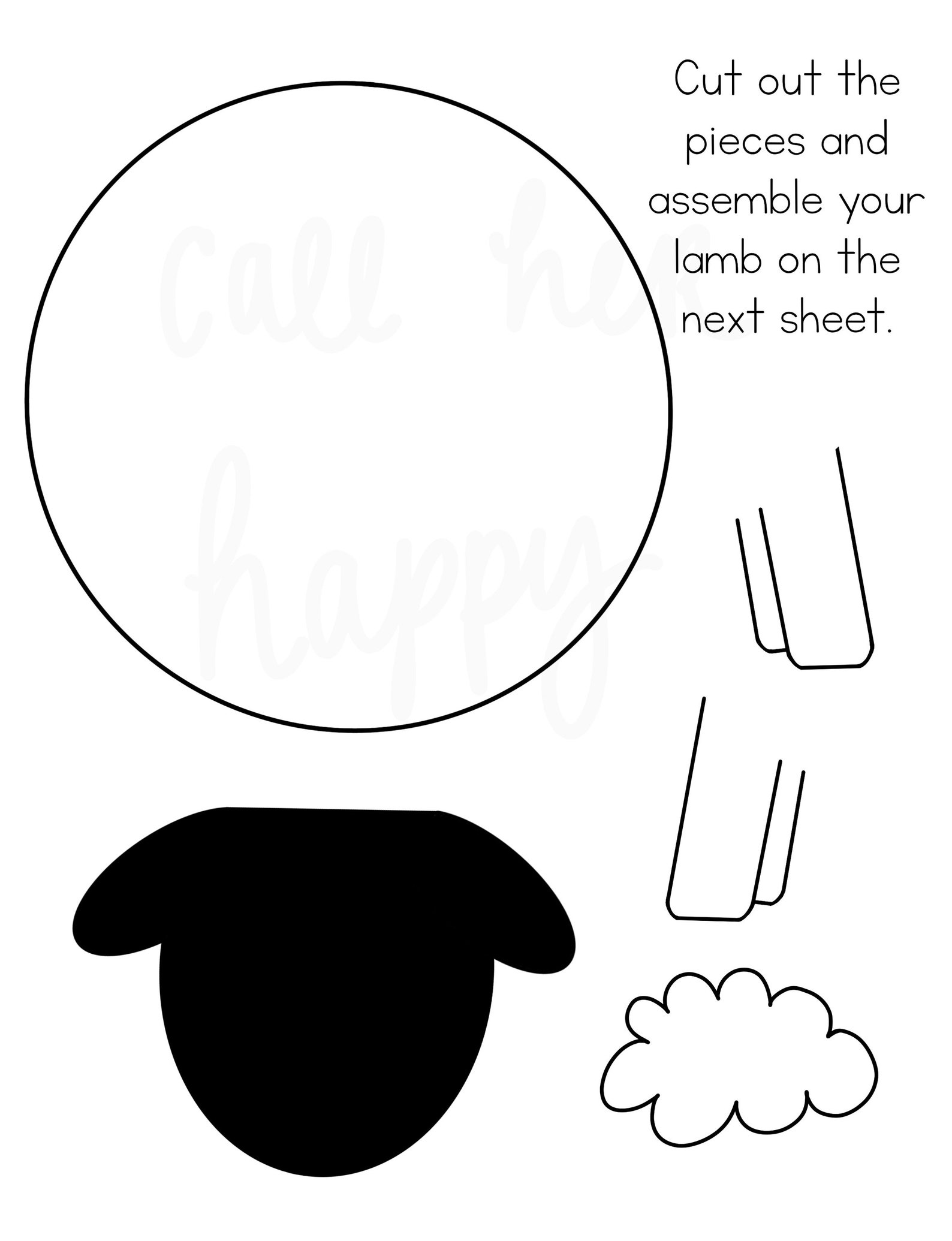 St. Agnes Lamb of God Sheep Printable Coloring Page Sheet Lazy ...
