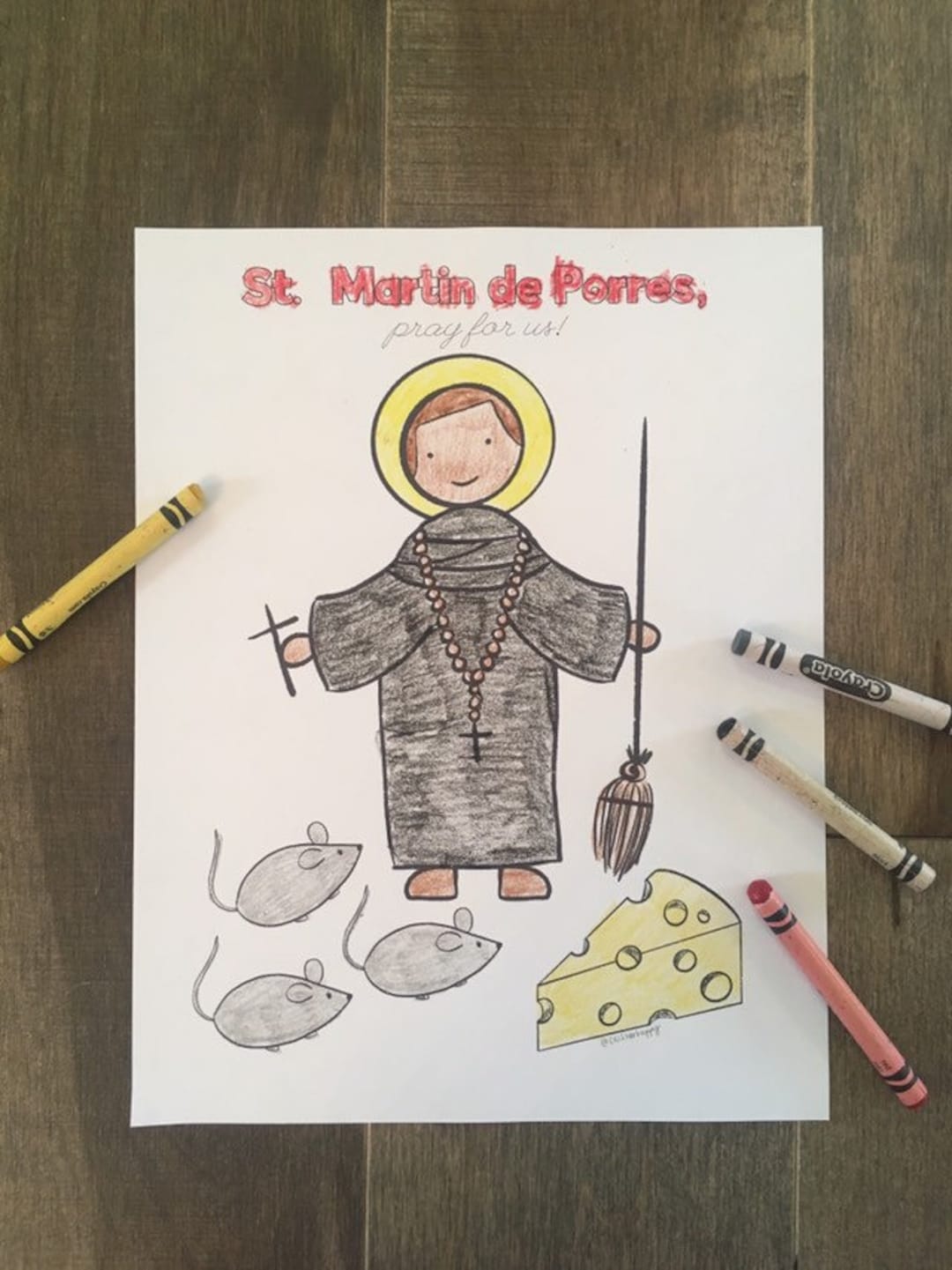 St. Martin De Porres Coloring Page Sheet Liturgical Year Catholic ...