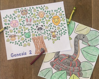 Adam and Eve Bible Craft for Kids Spiral Serpent the Fall Sunday School ...