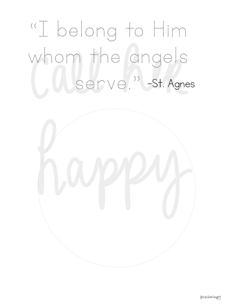 St. Agnes Lamb of God Sheep Printable Coloring Page Sheet Lazy ...