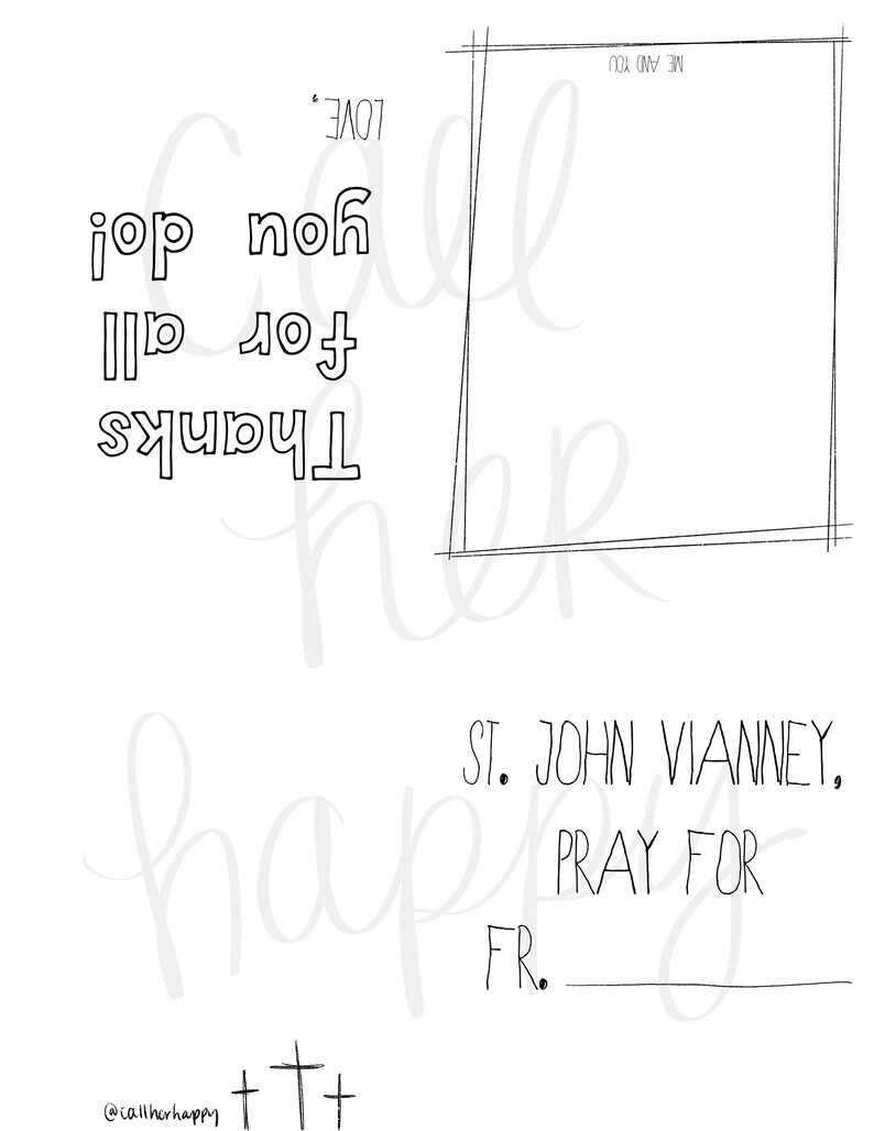 St. John Vianney Priest Coloring Page Sheet Liturgical Year Catholic ...