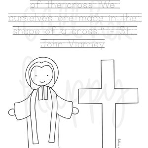 St. John Vianney Priest Coloring Page Sheet Liturgical Year Catholic ...