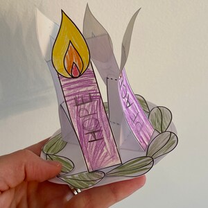 Advent Wreath Christmas Printable Coloring Page Sheet Lazy Liturgical ...